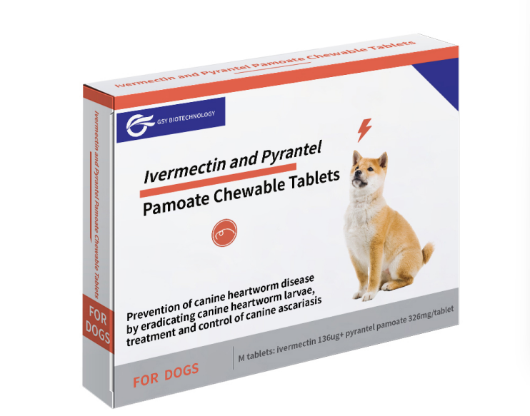 136ug 326mg For dogs Ivermectin and Pyrantel Pamoate Chewable Tablets ...