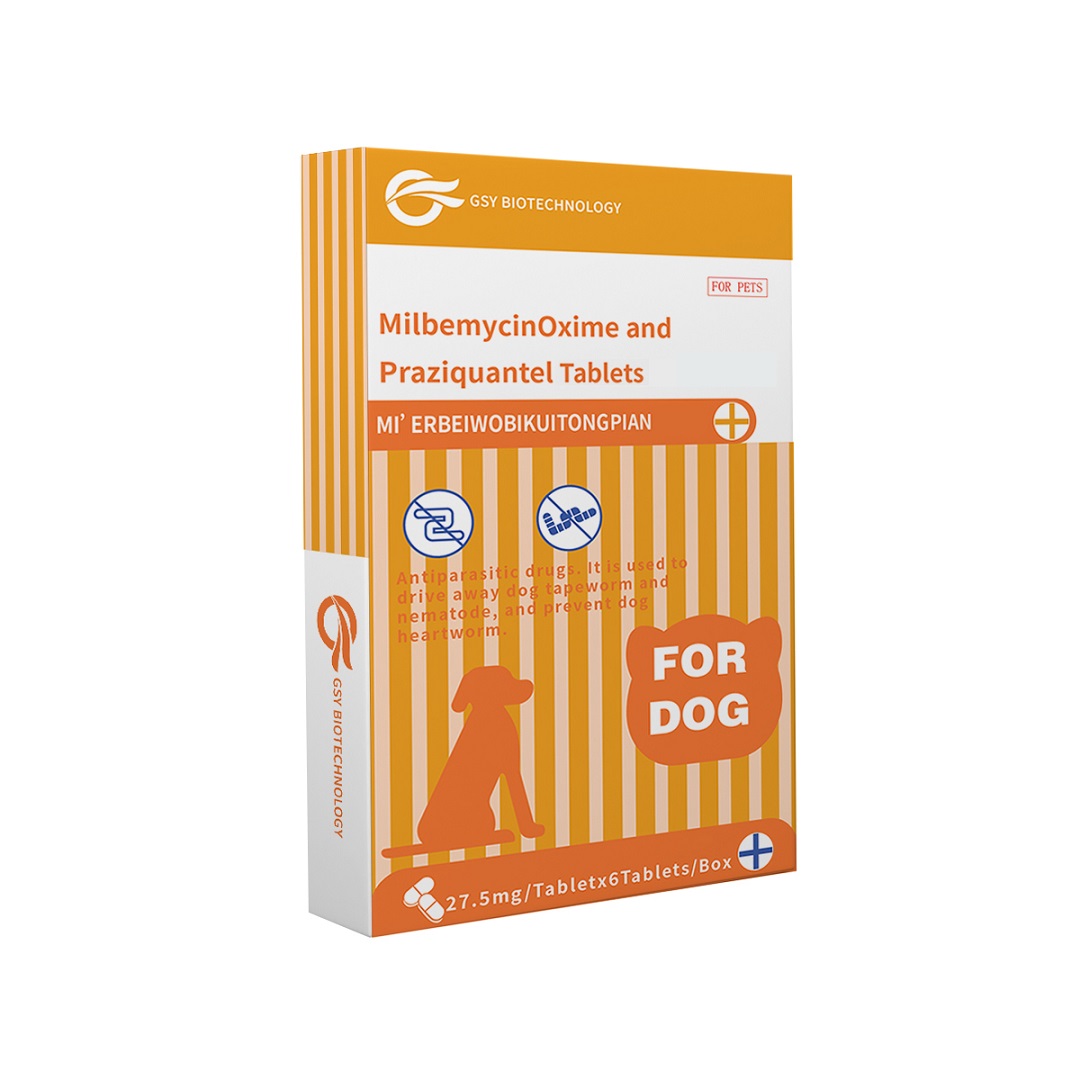 27.5 mg MilbemycinOxime and Praziquantel Tablets for Dogs China factory ...