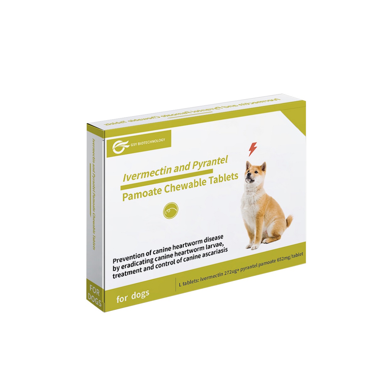 272ug 652mg For dogs Ivermectin and Pyrantel Pamoate Chewable Tablets ...